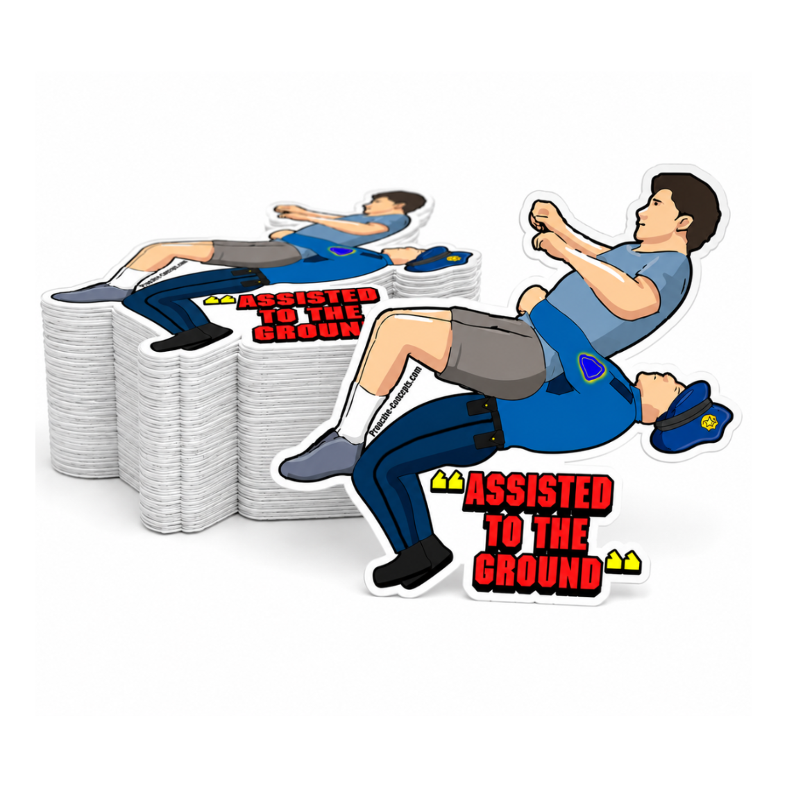 Assisted To The Ground - Sticker - Proactive Concepts – Proactive Concepts