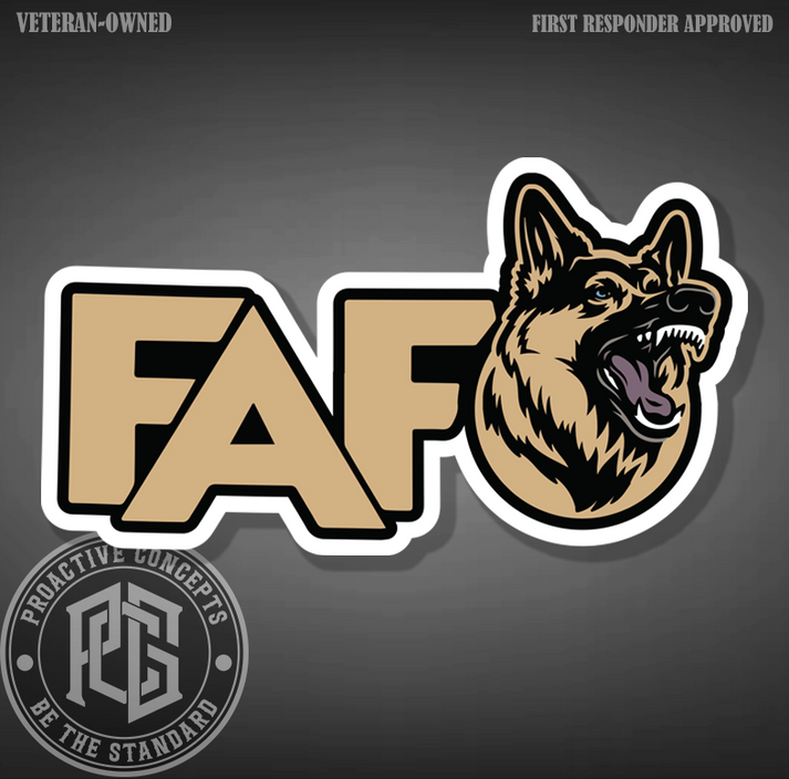 Proactive Concepts - FAFO K9 Sticker – Proactive Concepts