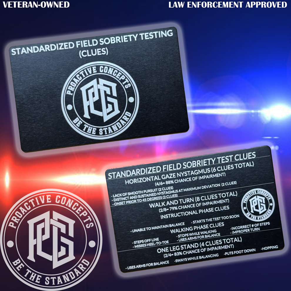 ALUMINUM SFST CLUES Card - Proactive Concepts – Proactive Concepts